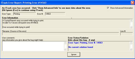 Itrackcrystal Reportsinvalid Tlv Record Isoft Wiki