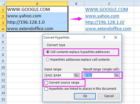 how to prevent disable automatic hyperlinks in excel