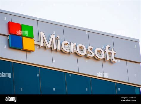 Exterior View Of Microsoft Logo Sign On October 29 2024 In Lehi Utah