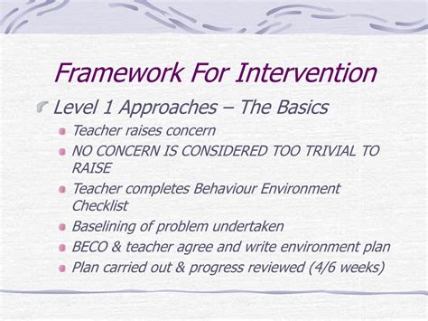 Ppt Staged Interventionframework For Intervention Powerpoint