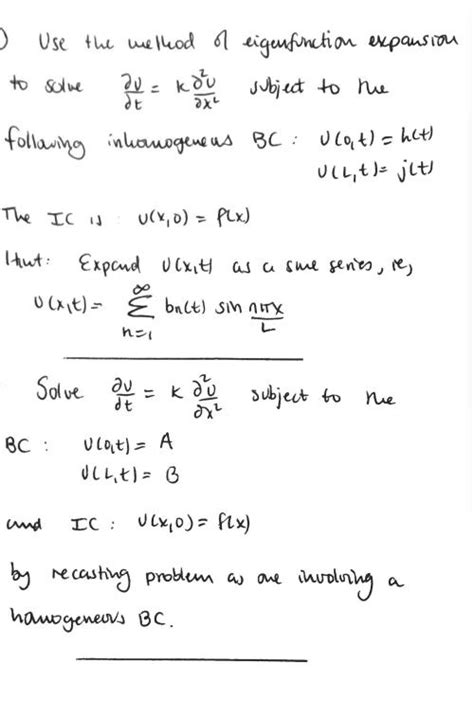 solved ot use the method of eigenfunction expansion to