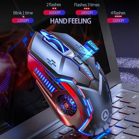 Kotyreds G5 6 Buttons USB RGB Wired Mouse Computer Laptop Gaming Office Mechanical Mice