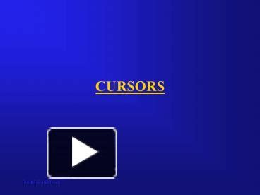 CURSORS Presentation Free To Download