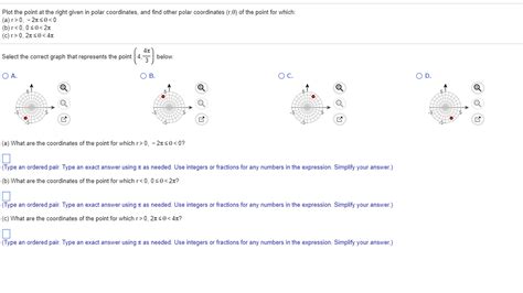 Solved Plot The Point At The Right Given In Polar Chegg