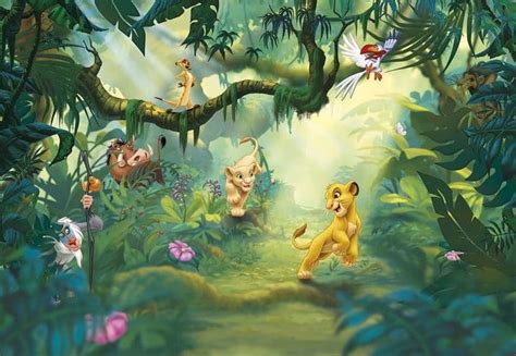 Lion King Paper Wallpaper By Homewallmurals