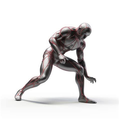 Premium Photo Bold And Metallic 3d Illustration Of A Moving Human Body