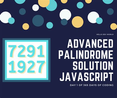 Advanced Palindrome Interview Question Javascript By
