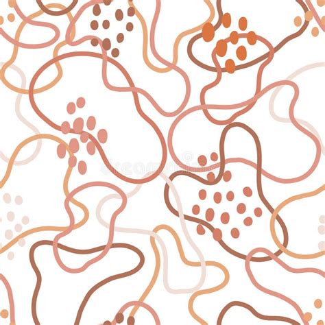 Art Minimal Hand Drawn Vector Seamless Pattern Stock Vector