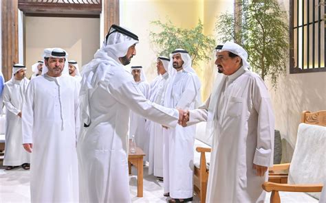 حميد بن راشد يتقبل التعازي في وفاة الشيخ سعيد بن راشد النعيمي