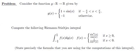 solved consider the function g r rightarrow r given by
