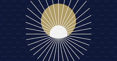 파란색 배경에 햇살이 내리쬐는 로고 벡터 Unsplash의 벽지 이미지