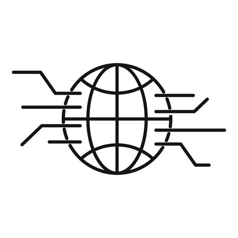 Global Server System Icon Outline Style 14550030 Vector Art At Vecteezy