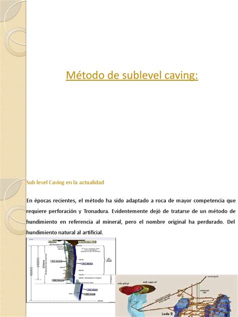 metodo de sublevel caving pdf minería minerales