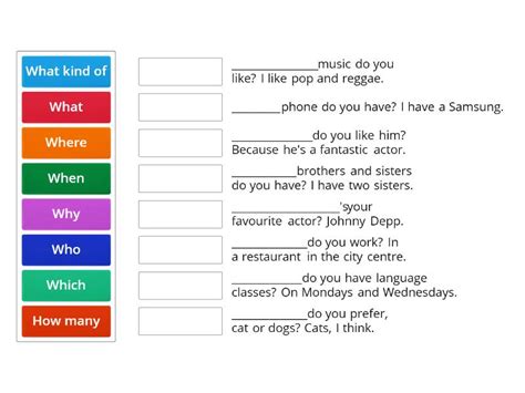 Ef Elem 3c Question Words Match Up