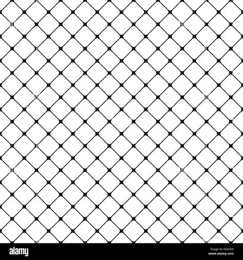 Seamless Black And White Rounded Square Grid Pattern Background