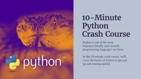10 Minute Python Crash Course