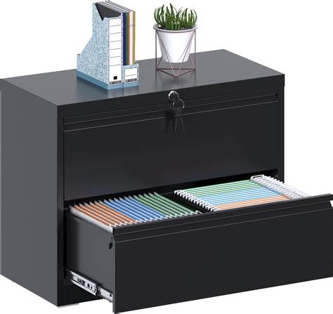 Ikimi 3 Drawer Lateral File Cabinets With Lock Metal