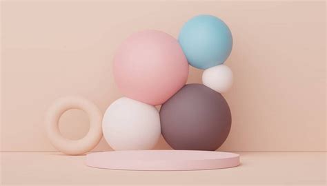 渲染展台用于产品和化妆品展示广告的最小场 包图企业站