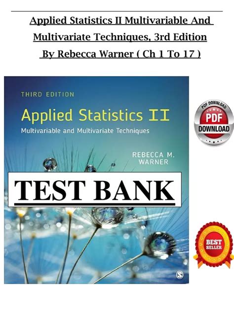 Test Bank Applied Statistics Ii Multivariable And Multivariate Techniques 3rd Edition By