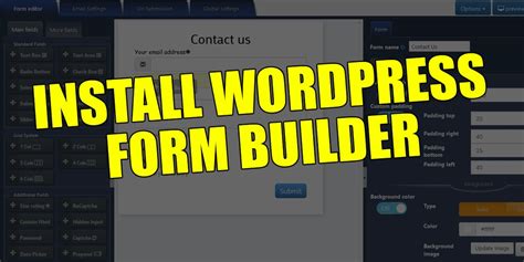 how to install wordpress form builder dev community