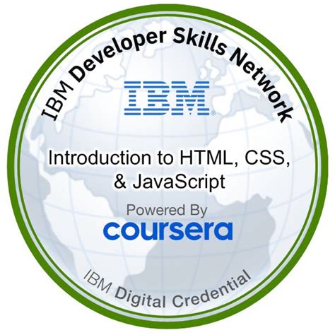 Webdevelopment Html Css Javascript Portfolio Learning Ibm