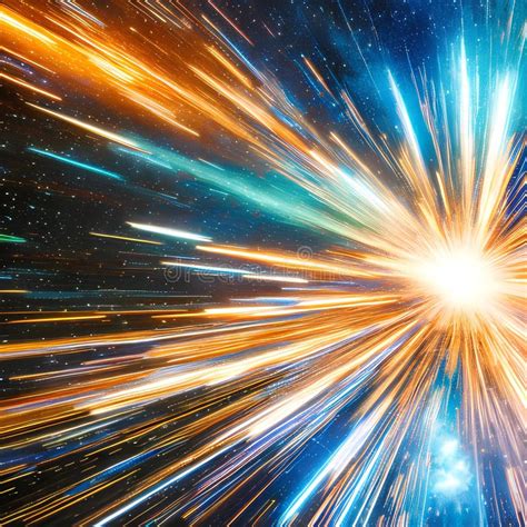 A Cosmic Explosion Of Light And Energy With Stars And Galaxies Exploding In A Spectacular