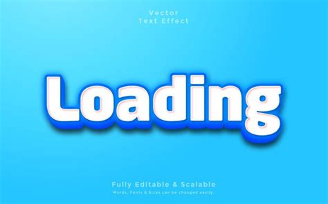 Premium Vector Loading 3d Editable Text Effect