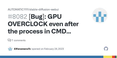 Bug Gpu Overclock Even After The Process In Cmd Ended · Issue 8082