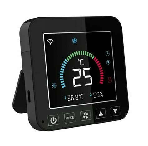 Slimme Wifi Draadloze Thermostaat Voor Airco En Warmtepomp Zwart