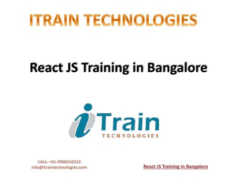 Ppt React Js Training In Bangalore Btm Layout React Js Courses In