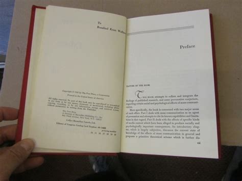 Joseph T Klapper The Effects Of Mass Communication 1960