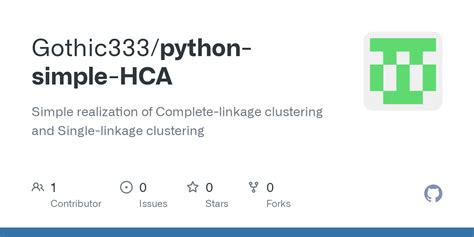 Github Gothic333python Simple Hca Simple Realization Of Complete