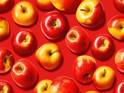Premium Ai Image Apples Background As Seamless Tile Generative Ai