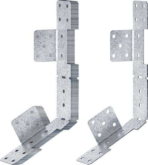 Eoere 8 PCS Adjustable Stair Stringer Connector Tie Straps Bracket Galvanized Steel Thickness