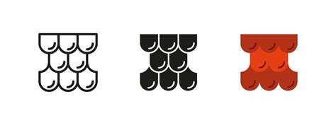 Roof Icon Tile Shingles Pattern Illustration Architectural Covering