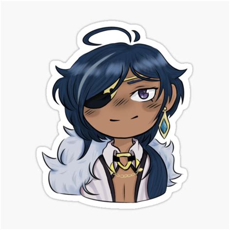 Chibi Kaeya Genshin Impact Sticker By Dj Fox Redbubble