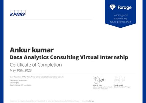 ankur kumar on linkedin datascience forage kpmg kpmgindia virtualtraining dataanalytics…