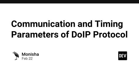 Parameters Of Doip Protocol Dev Community