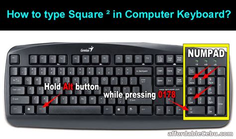 How to type Square ² in Computer Keyboard Computers Tricks Tips
