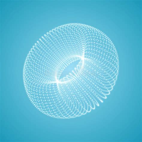 The Torus Consisting Of Points Connection Structure Stock Vector Illustration Of Design Link