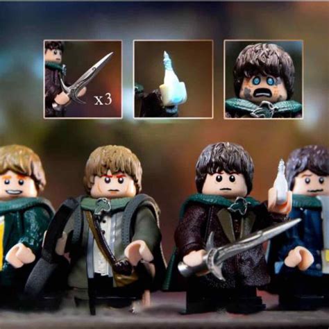 Lord Of The Rings Hobbits Frodo Sam Pippin And Merry Loot A Brick