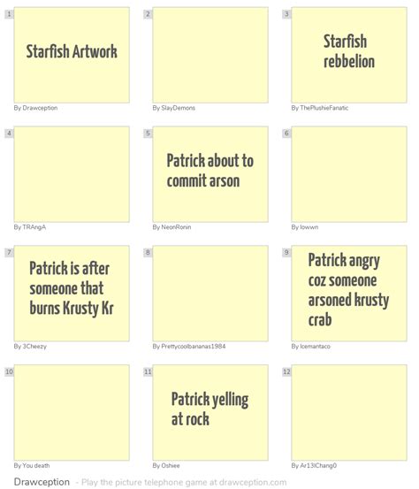 Starfish Artwork Drawception