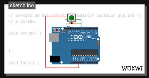 Botao Resistor Pulldown Wokwi Esp32 Stm32 Arduino Simulator