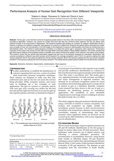 Pdf Performance Analysis For Human Gait Recognition From Different Viewpoints