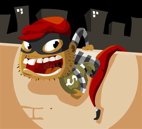 Icono Del Ladrón De La Historieta Ilustración Del Vector Ilustración