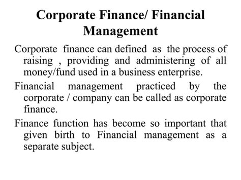 Nature Scope Of Finance Function Pptx
