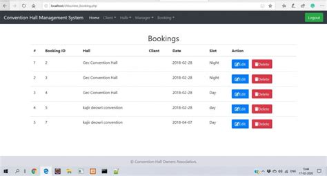 Hall Booking System Project In Php With Source Code And Report