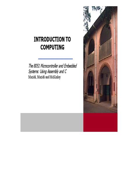 Introduction To Computing The 8051 Microcontroller And Embedded