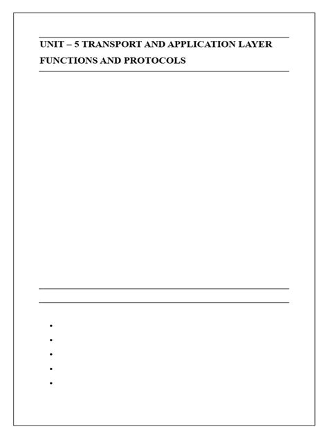 jamia bca ii data communication and computer networks basics unit v pdf transmission control