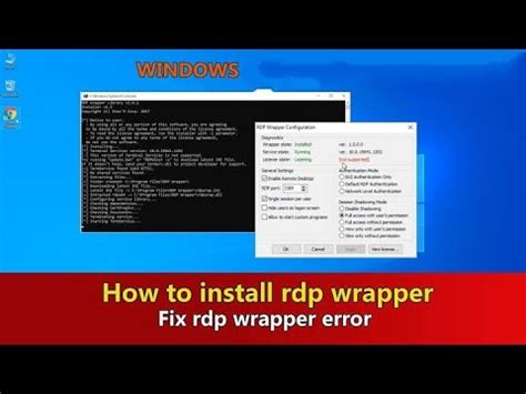 RDP Wrapper Installation In Windows 11 Fixing Issue In 21H2 RDP Wrapper YouTube